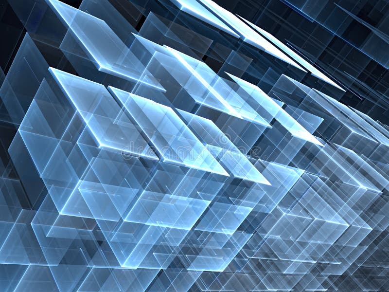 Chaos Cubes - Abstract Digitally Generated Image Stock Illustration - Illustration of dark ...