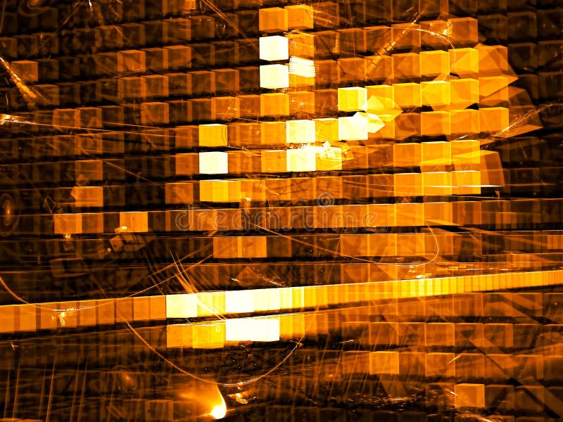 Chaos Cubes - Abstract Digitally Generated Image Stock Illustration ...