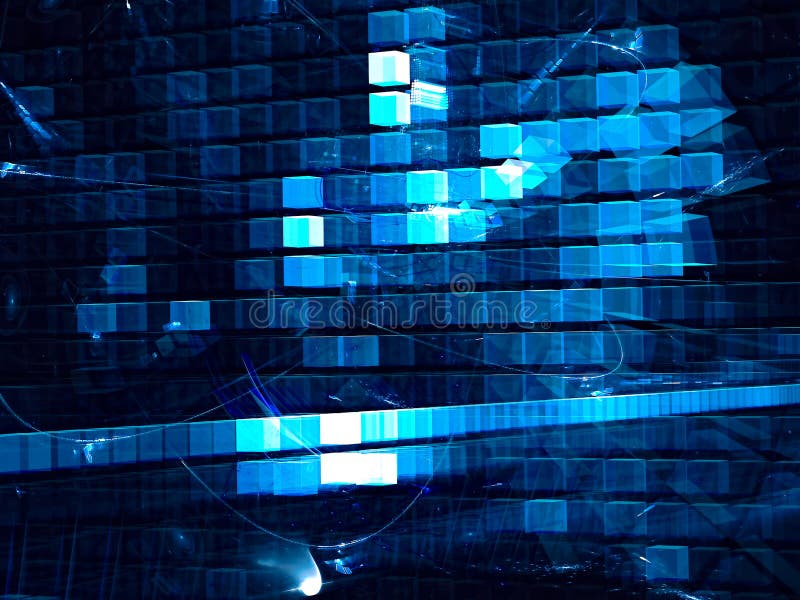 Chaos Cubes - Abstract Digitally Generated Image Stock Illustration ...