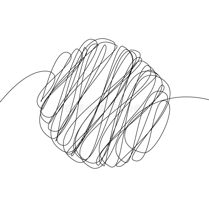 Chaos doodle pattern stock illustration. Illustration of tangle - 134351975