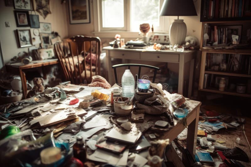 Chaos at Home: Cleaning and Organization Tips. Stock Illustration ...