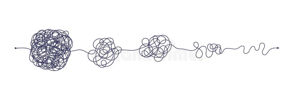 Chaos Simplifying, Problem Solving and Business Solution Searching Challenge Concept Vector ...