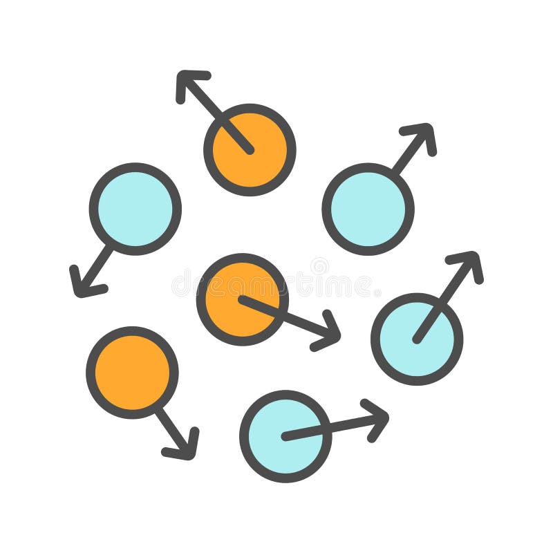 Chaos symbol color icon stock vector. Illustration of elements - 167551921