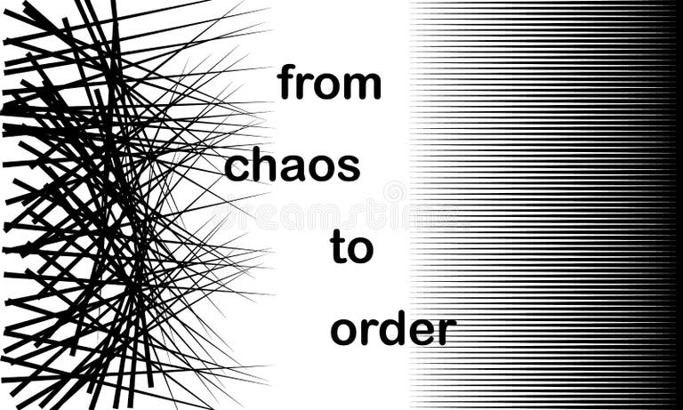 From Chaos To Order Concept Stock Vector - Illustration of matrix ...