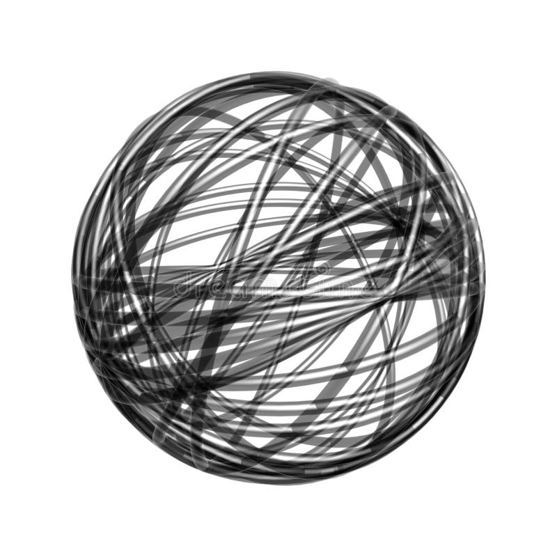 Chaos wire ball stock illustration. Illustration of ball - 8390463