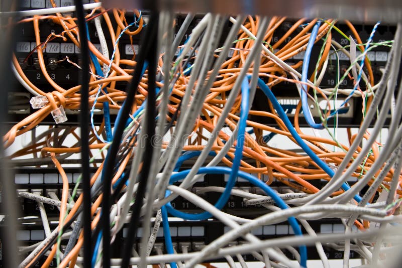 Chaos from Wires and Contacts Stock Image - Image of plug, close: 4135169