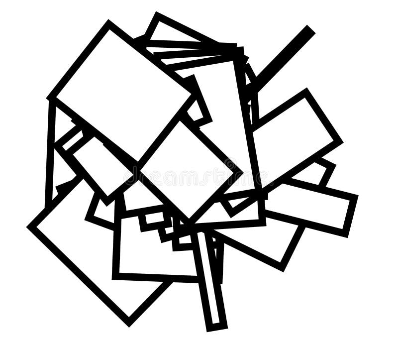 Chaotic Abstract Art, Artistic Element with Random, Scattered Shapes ...