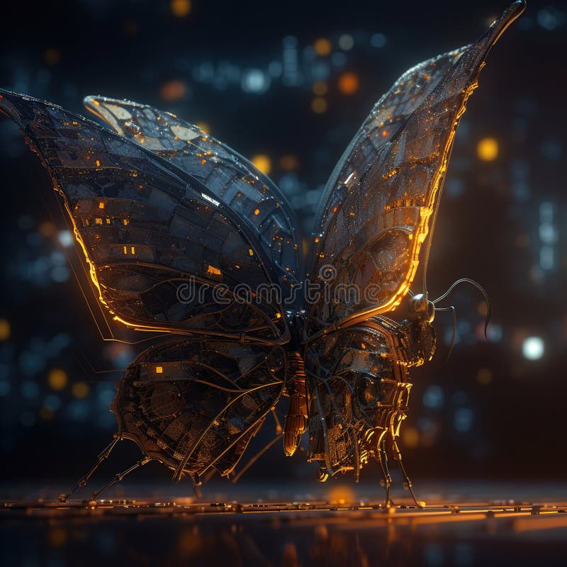 Chaotic Abstract Theory Dot Matrix, Diagram Map of a Butterfly ...