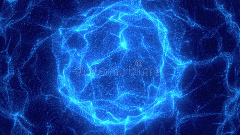 Chaotic Background with Looped Animation Where Particles Fly in ...