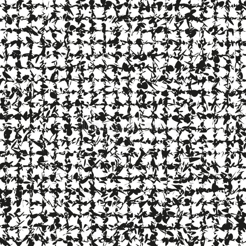 Chaotic Black Pattern. Monochrome Scatter Texture. Vector Abstract ...