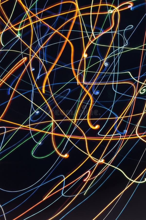 Chaotic Bright Multicolored Lines Stock Image - Image of white ...
