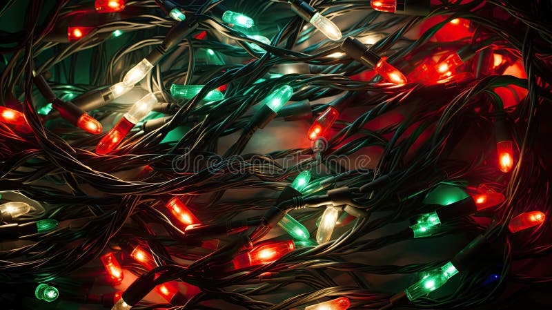 Chaotic Christmas Lights Tangled Stock Illustration - Illustration of ... Chaotic Christmas Lights Tangled Stock Illustration - Illustration of ...