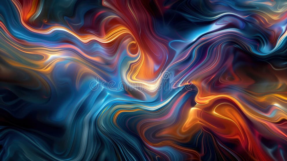 Chaotic Color Mixing stock illustration. Illustration of fluid - 307865257