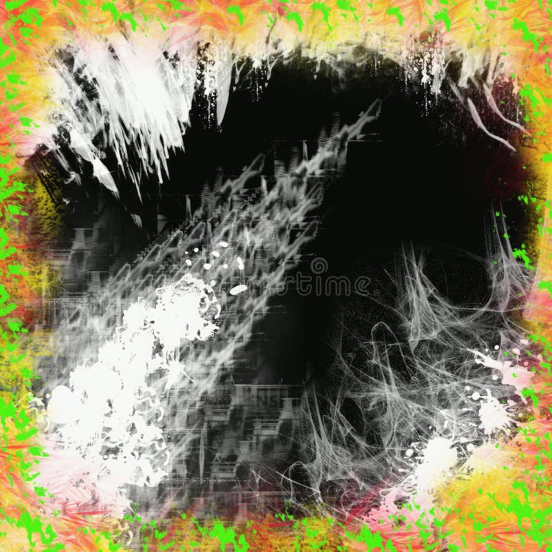 Chaotic Color Splashes stock illustration. Illustration of creativity ...