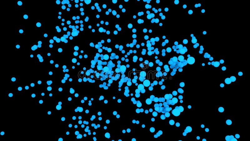 Chaotic Concentration and Dispersion of Sphere, 3d Rendering. Computer ...