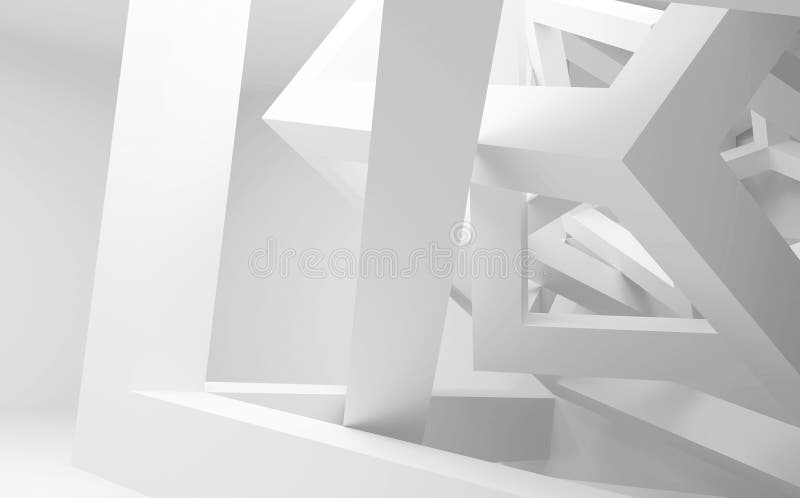Chaotic Construction of Cubes. 3d Illustration Stock Illustration ...
