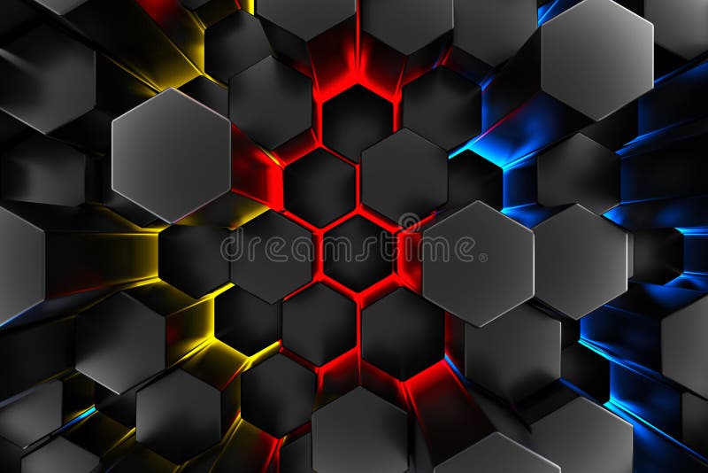 Chaotic Cubes Wall Background. Panorama with High Resolution Wallpaper ...