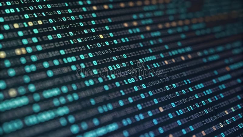 Chaotic Display of Numbers on Computer Screen Visualizing Ai Driven Cyber Attack and Encryption ...