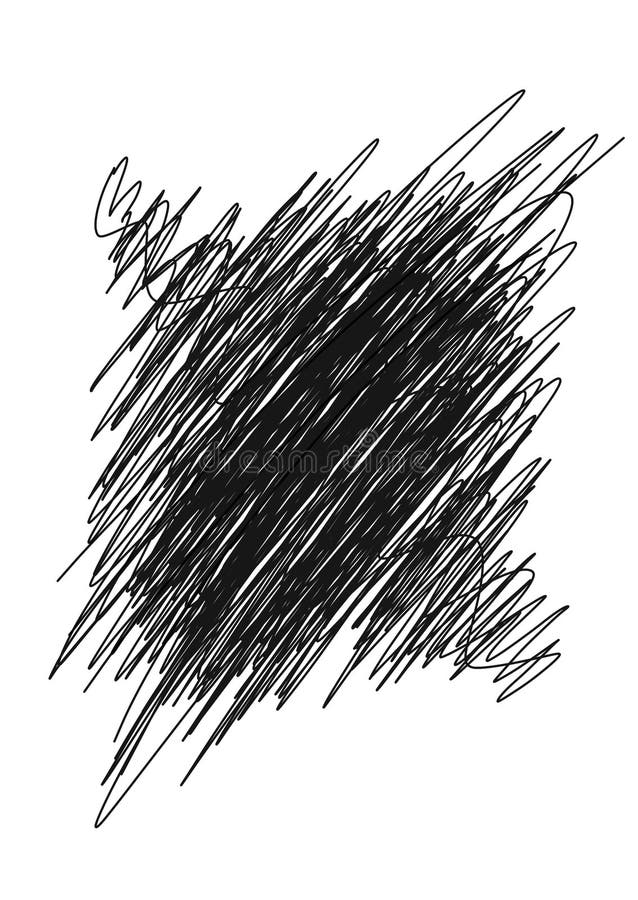 Chaotic Doodle Circle Drawing Circles Thread Clew. Hand Drawn Scrawl ...