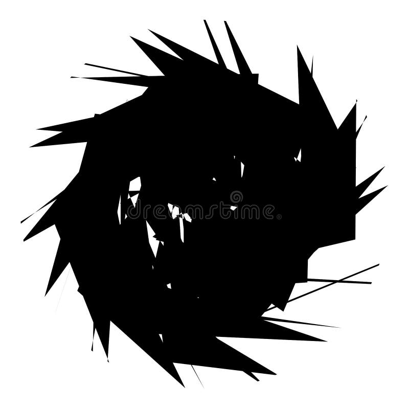 Chaotic, Edgy, Sharp, Shrill Textured Geometric Random Radial Abstract ...