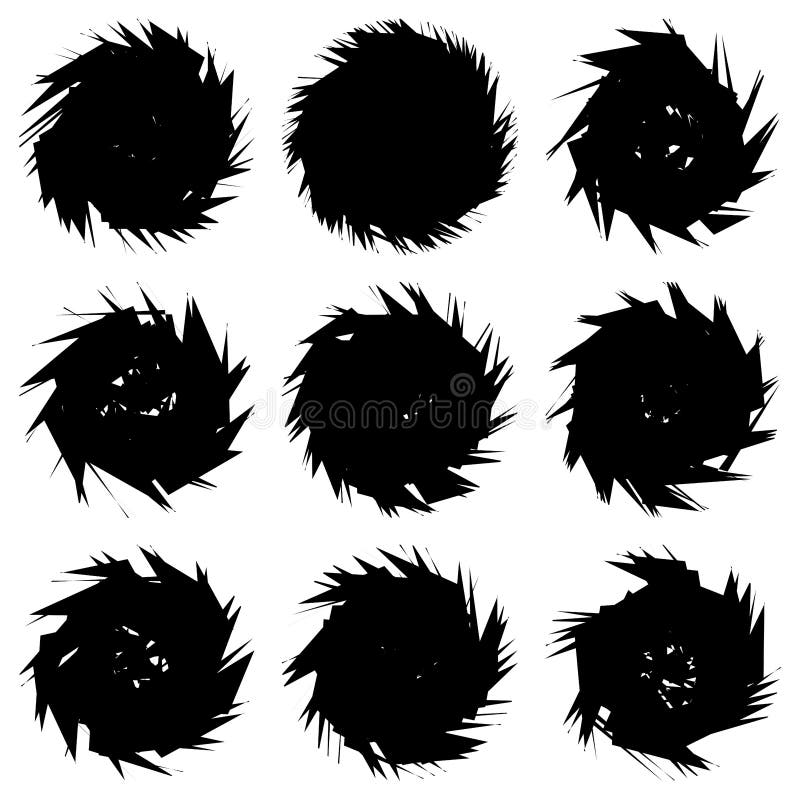 Chaotic, Edgy, Sharp, Shrill Textured Geometric Random Radial Abstract ...