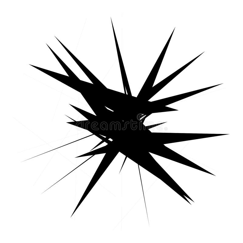 Chaotic, Edgy, Sharp, Shrill Textured Geometric Random Radial Abstract ...