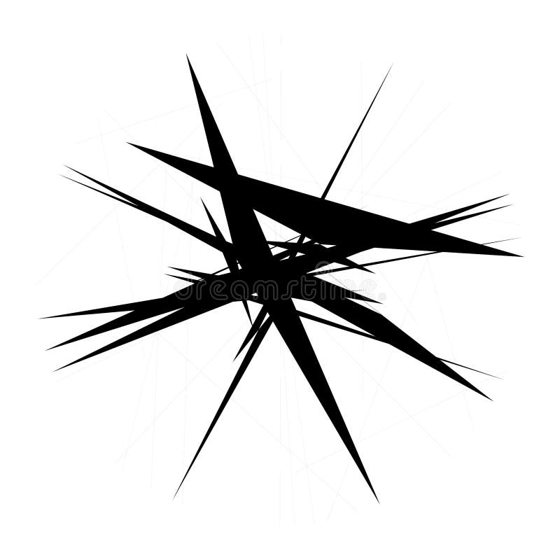 Chaotic, Edgy, Sharp, Shrill Textured Geometric Random Radial Abstract ...