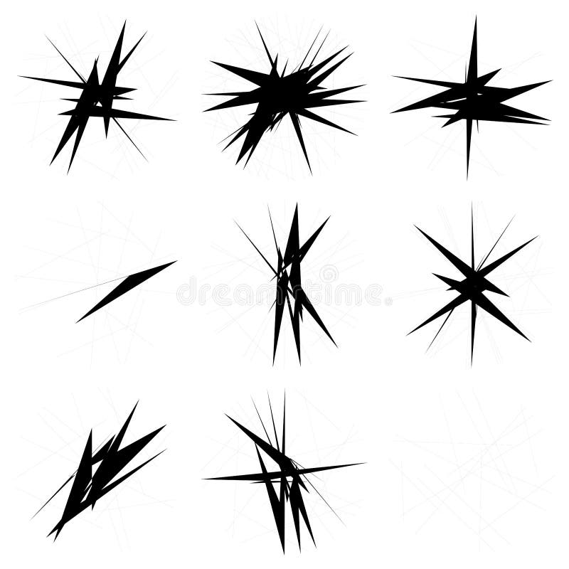 Chaotic, Edgy, Sharp, Shrill Textured Geometric Random Radial Abstract ...