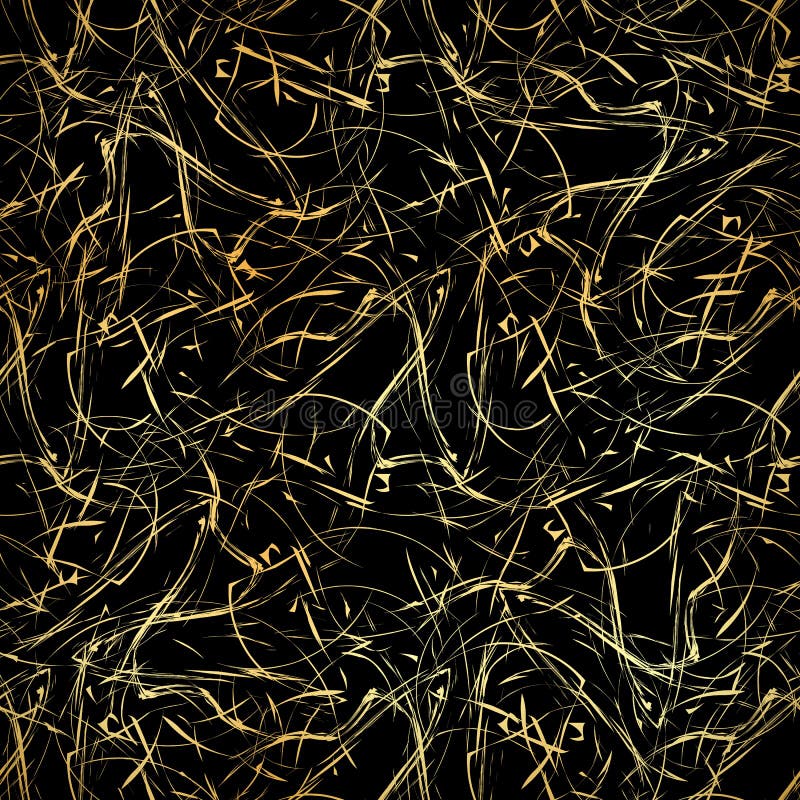 Chaotic Golden Lines Seamless, Random Chaotic Lines, Scattered Lines ...