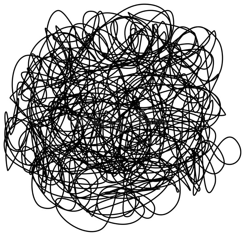 Chaotic Hand Drawn Scribble Sketch Circle Stock Illustration ...