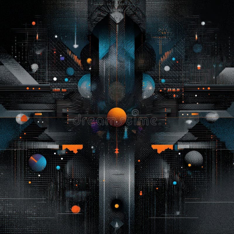 Chaotic Harmonies: Interwoven Forms Stock Illustration - Illustration ...