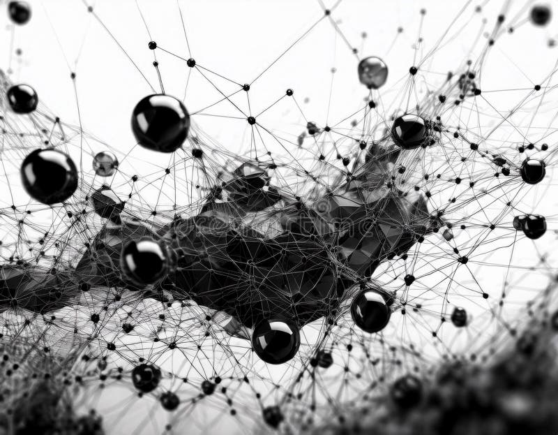 Chaotic Ink Drops Splattered Black Abstract Liquid Texture on White ...