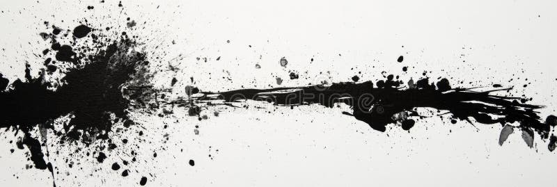 Chaotic Ink Splatters Create an Abstract Artistic Texture on White ...