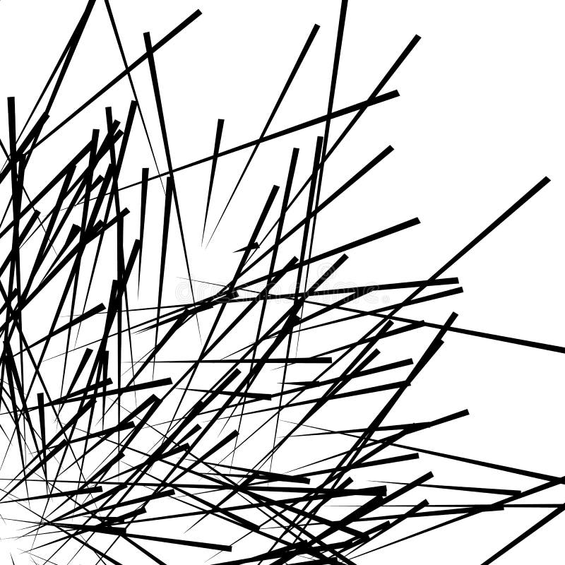 Chaotic Irregular, Random, Scattered Lines Artistic Geometric Im Stock ...