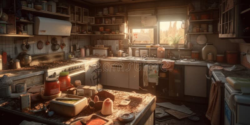 Cluttered Countertop Stock Illustrations – 149 Cluttered Countertop ...