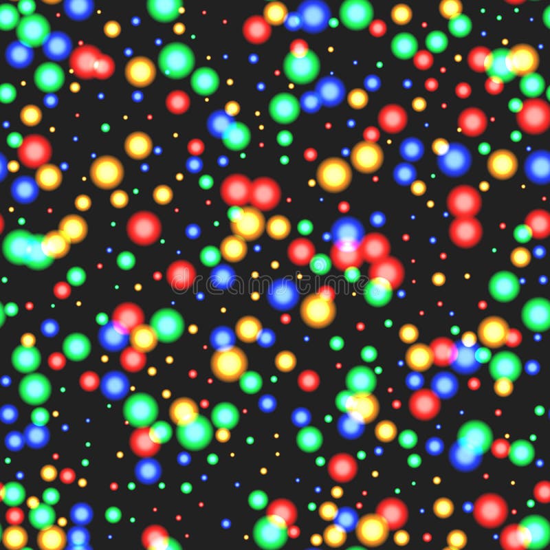 Chaotic Led Light in Color. Seamless Pattern Stock Illustration ...