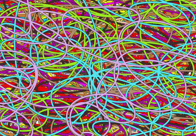 Chaotic Line stock illustration. Illustration of confusion - 44522589