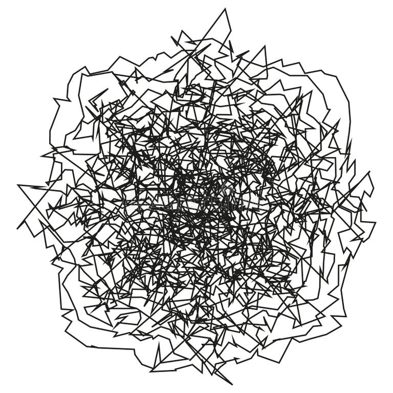 Chaotic Tangled Line Element Stock Illustrations – 1,214 Chaotic ...