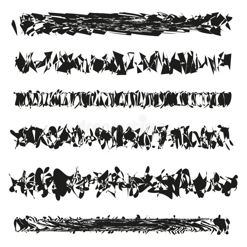 Chaotic Line Sequence. Distorted Abstract Pattern. Random Shape Texture ...