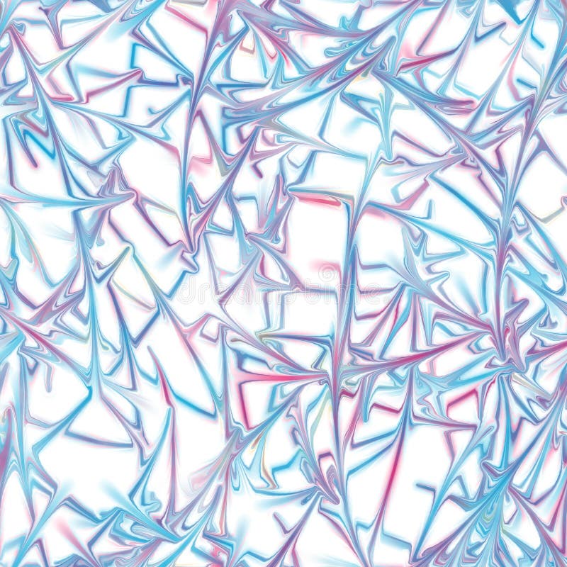 Chaotic Long Lines with Liquid Texture. Blue and Red Colors on the ...