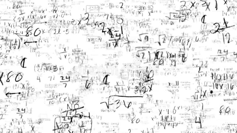 Chaotic Math Formulas on Whiteboard Scene Stock Video - Video of ...