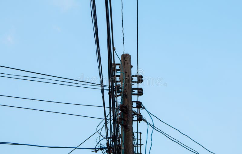 Chaotic mess of a wires stock image. Image of industrial - 71428591