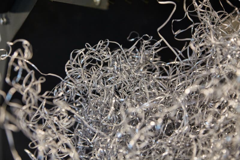 Chaotic Metallic Wire Entanglement with Light Reflections Stock Photo ...