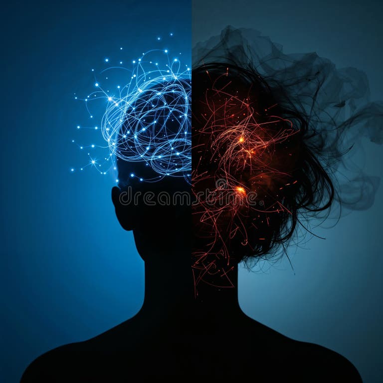 Chaotic Mind Illustration, Chaos in Thoughts Concept Stock Illustration ...