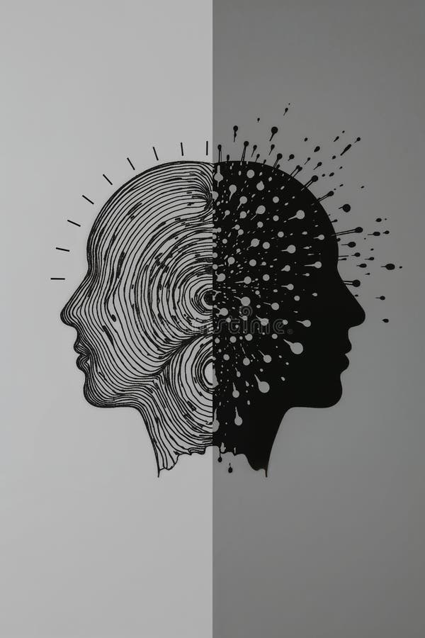 Chaotic Mind Illustration, Chaos in Thoughts Concept Stock Illustration ...