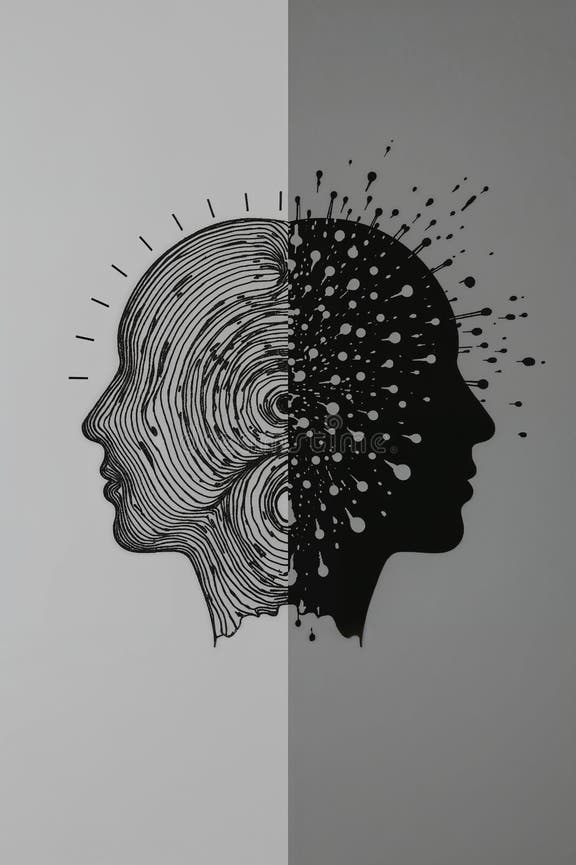 Chaotic Mind Illustration, Chaos in Thoughts Concept Stock Illustration - Illustration of ...