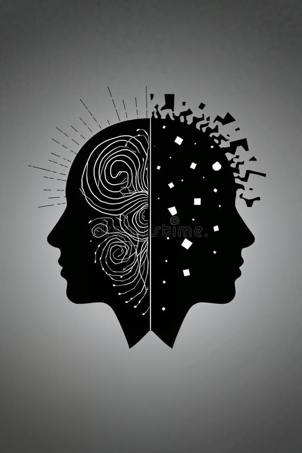 Chaotic Mind Illustration, Chaos in Thoughts Concept Stock Illustration ...