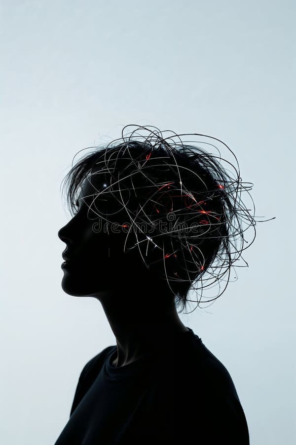 Chaotic Mind Illustration, Chaos in Thoughts Concept Stock Illustration ...