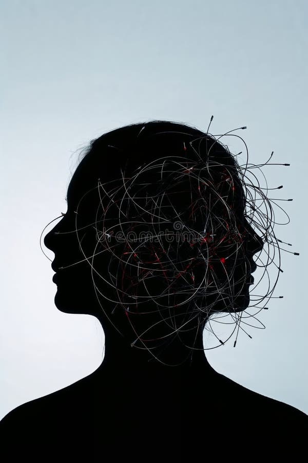 Chaotic Mind Illustration, Chaos in Thoughts Concept Stock Illustration ...