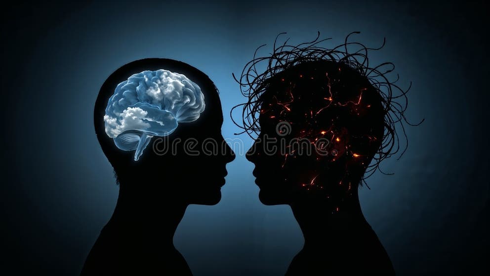 Chaotic Mind Illustration, Chaos in Thoughts Concept Stock Illustration - Illustration of mind ...